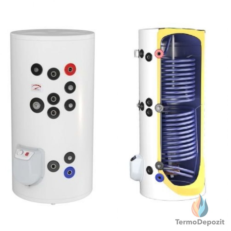 Boiler Vision 200 Litri 3kw cu 2 serpentine și rezistență electrică pe ...